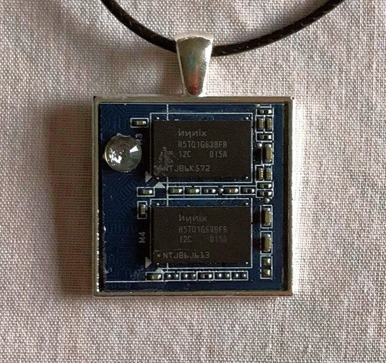 Upcycled Handmade Necklace: Computer Circuit Board Pendant for | Etsy
