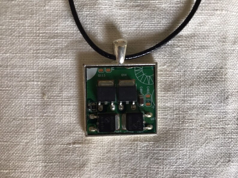 Upcycled Handmade Necklace: Computer Circuit Board Pendant for | Etsy