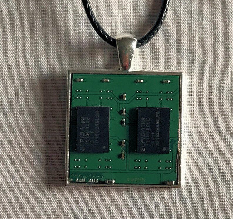Upcycled Handmade Necklace: Computer Circuit Board Pendant for | Etsy