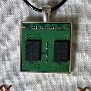 Upcycled Handmade Necklace : Computer Circuit Board Pendant for the ...