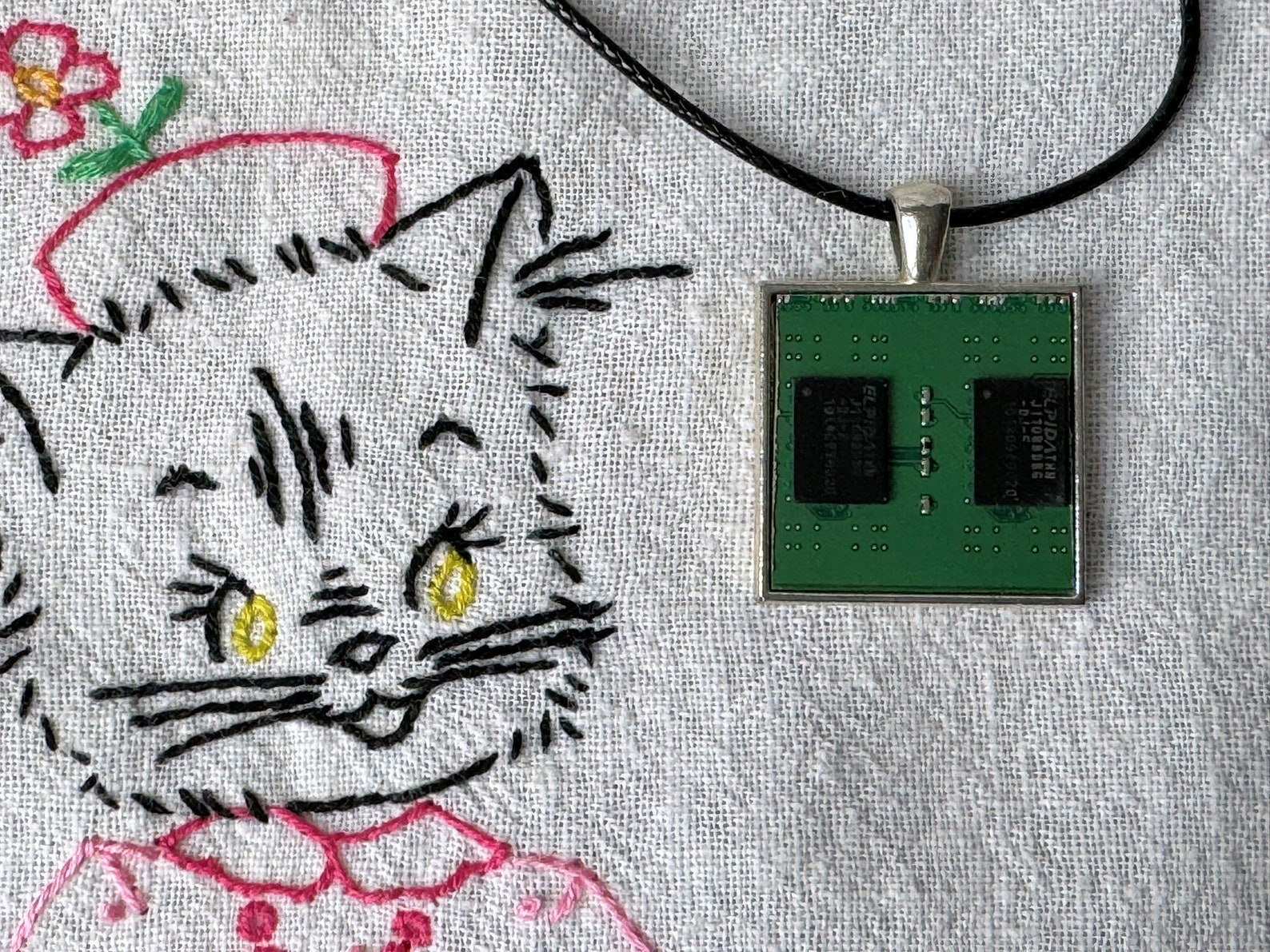 Upcycled Handmade Necklace : Computer Circuit Board Pendant for the ...