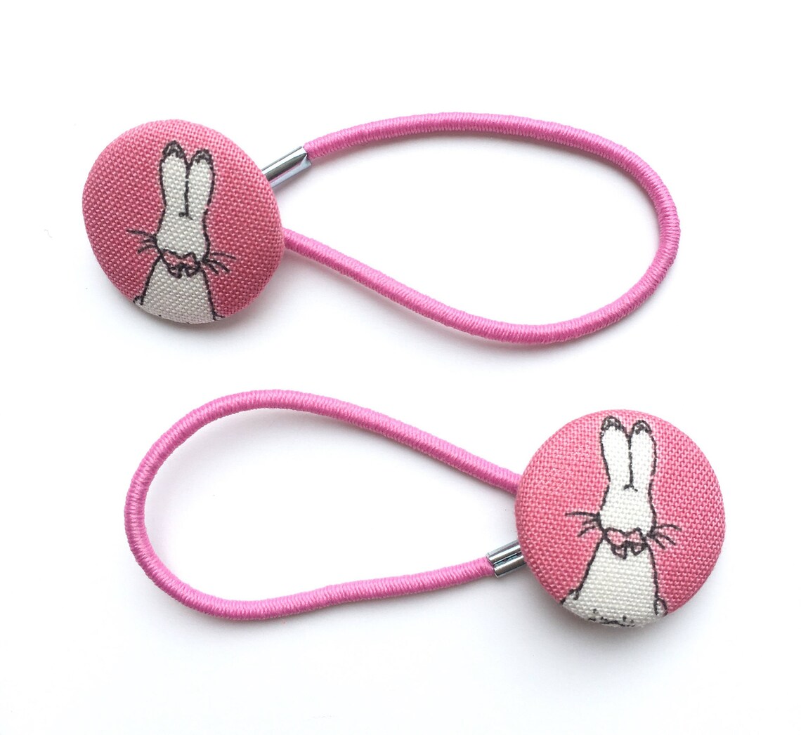 Peter Rabbit Hair Ties Ponytail Holders Fabric Button - Etsy