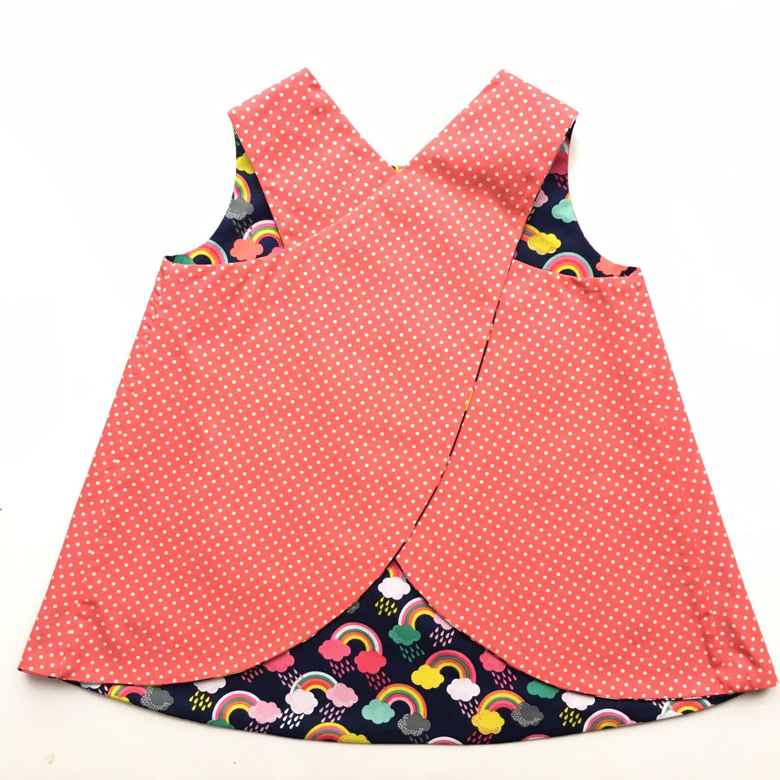 Girls Rainbow Top Girls Reversible Top Girls Rainbow Summer - Etsy