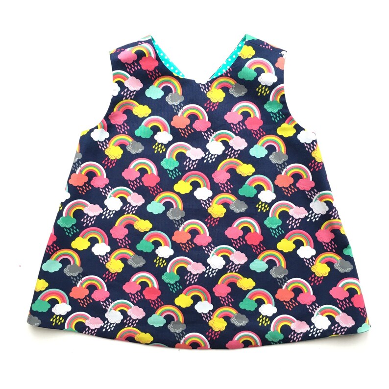 Girls Rainbow Top Girls Reversible Top Girls Rainbow Summer - Etsy