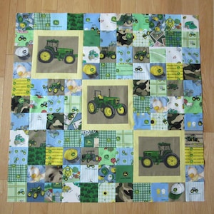 John Deere Quilt TOP Only Farm Tractor 37.5 X 37.5 Inches Baby - Etsy