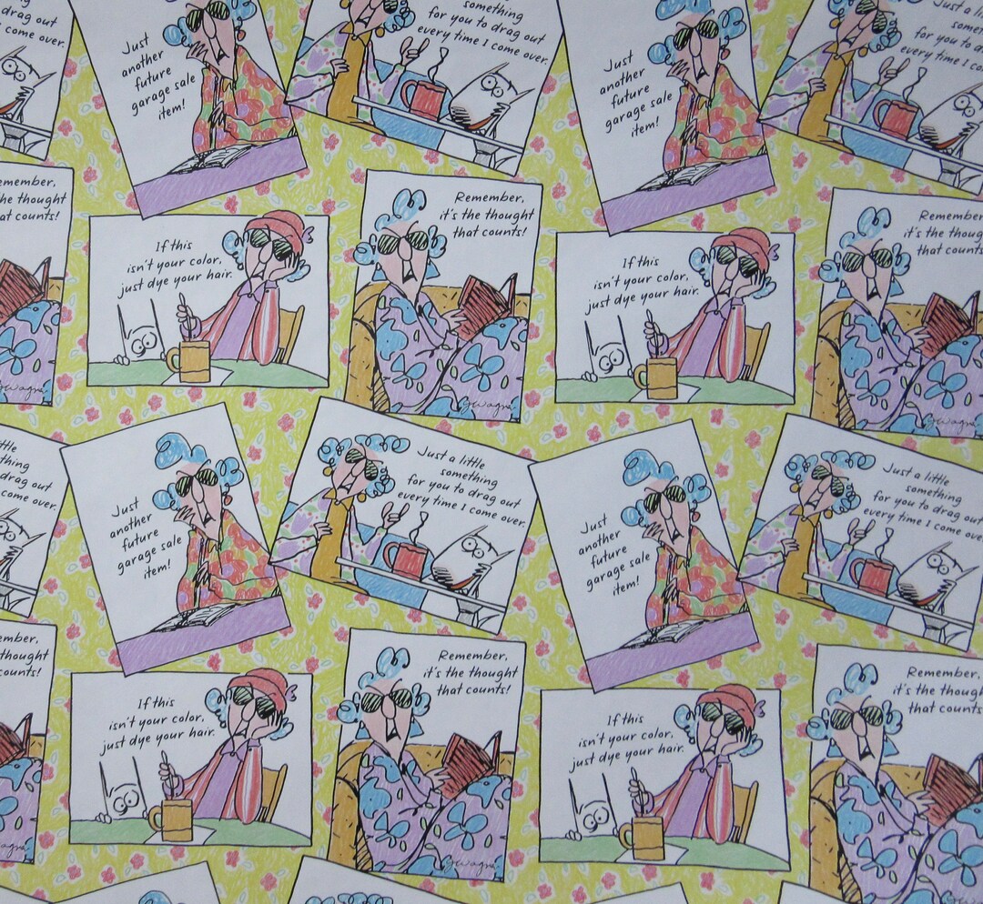 VINTAGE Hallmark Shoebox MAXINE Wrapping Paper Roll Lot 4 - Etsy