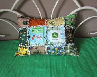 Rag Quilt Pillow | Etsy