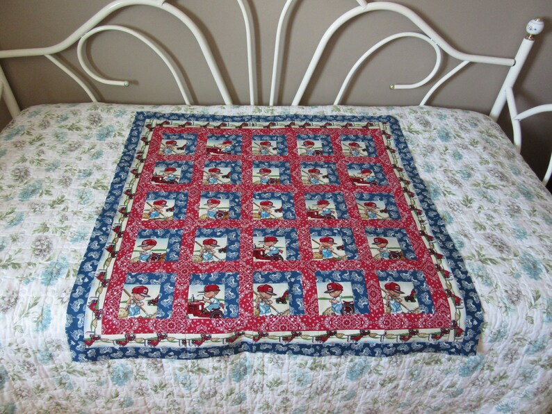 Case IH Baby Quilt TOP ONLY Tractor Blanket Little Farmer | Etsy