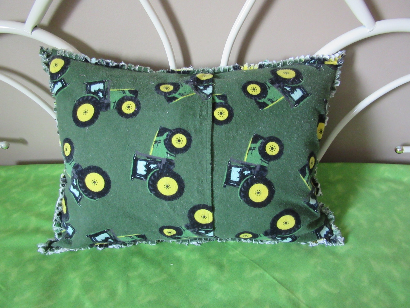 John Deere Standard Size PILLOW SHAM Rag Quilt Style 12 - Etsy
