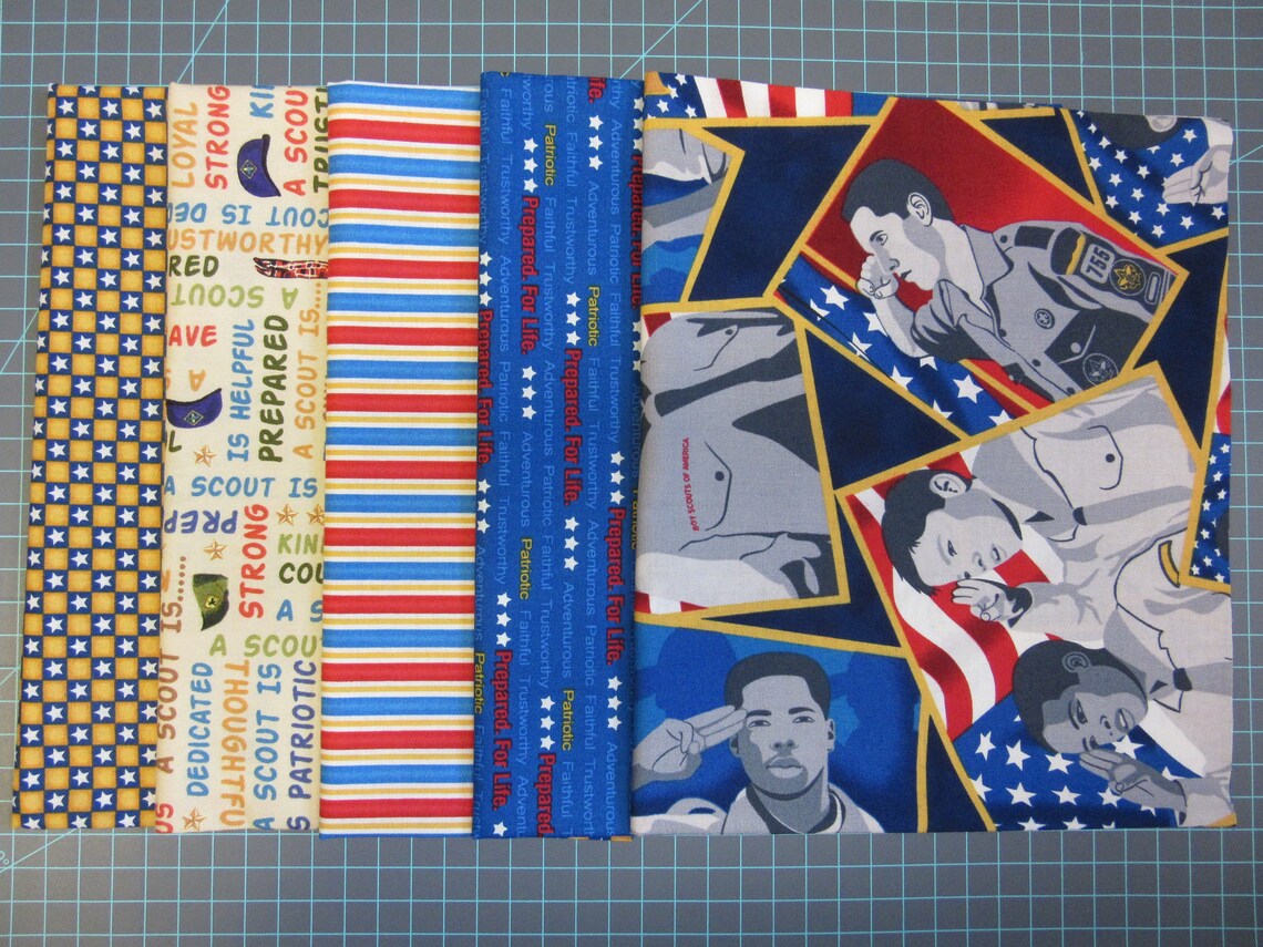 Boy Scouts of America Fabric LOT 5 1/2 yard each Quilting | Etsy