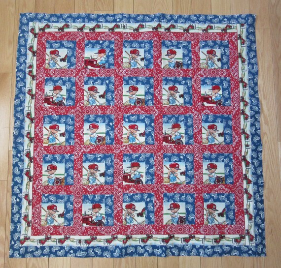 Case IH Baby Quilt TOP ONLY Tractor Blanket Little Farmer | Etsy