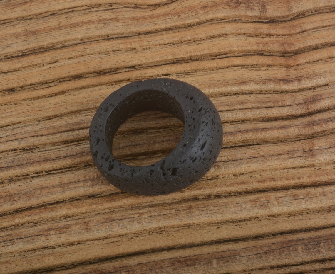 Black Lava Jewelry, Volcanic Rock Ring, Black Volcanis Ring, Black ...