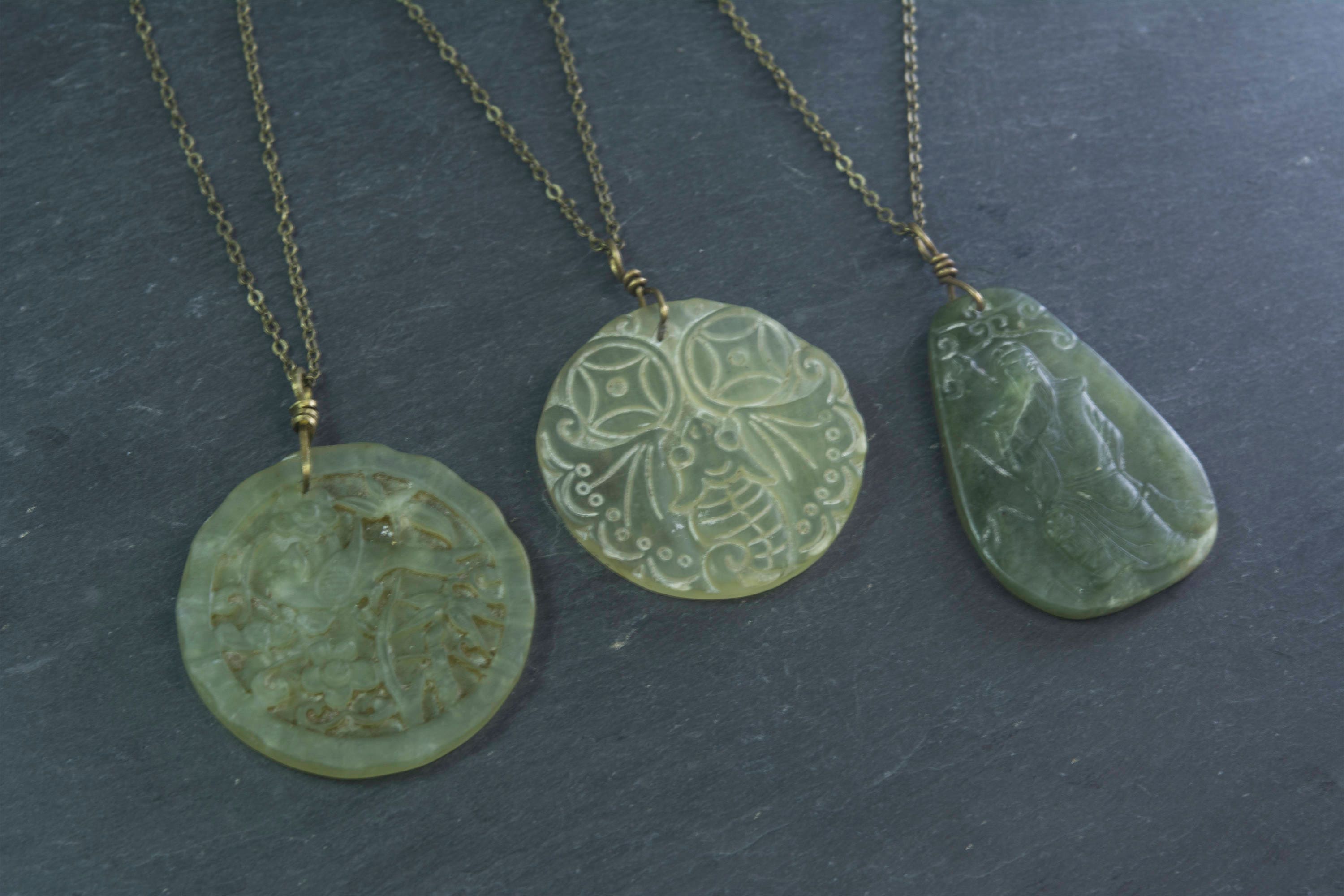 Chinese Jade Jewelry, Lucky Gemstone Carving Pendant, Traditional ...