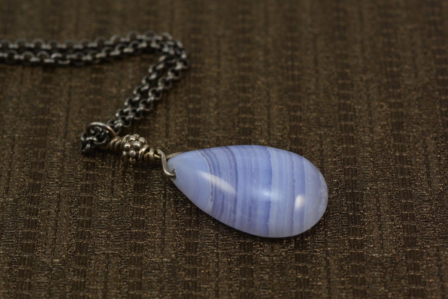 Blue Lace Agate Pendant Agate Pendant Necklace Chain - Etsy