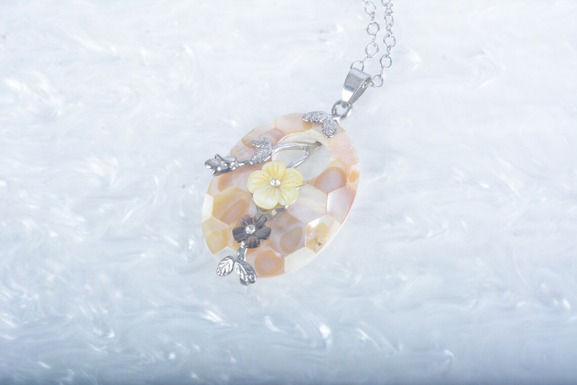 Pink Mother of Pearl Jewlery Mother of Pearl Shell Necklace - Etsy