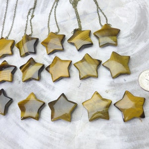 Golden Tiger's Eye Star Pendant, Golden Tigers Eye Energy Pendant ...