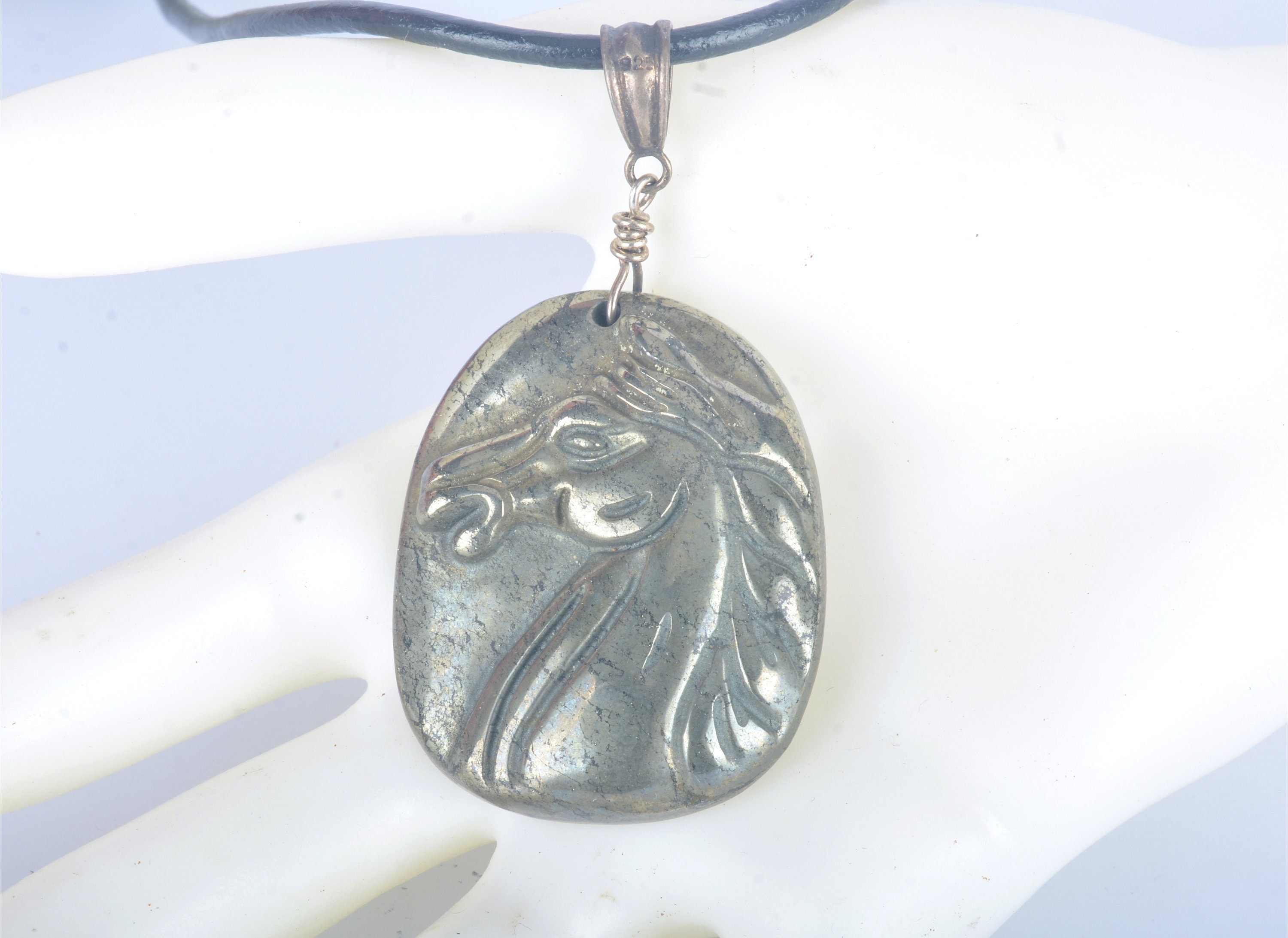 Pyrite Pendant Natural Genuine Pyrite Jewelry Handcarved - Etsy