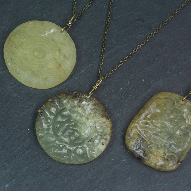 Traditional Chinese Jade Necklace - Etsy