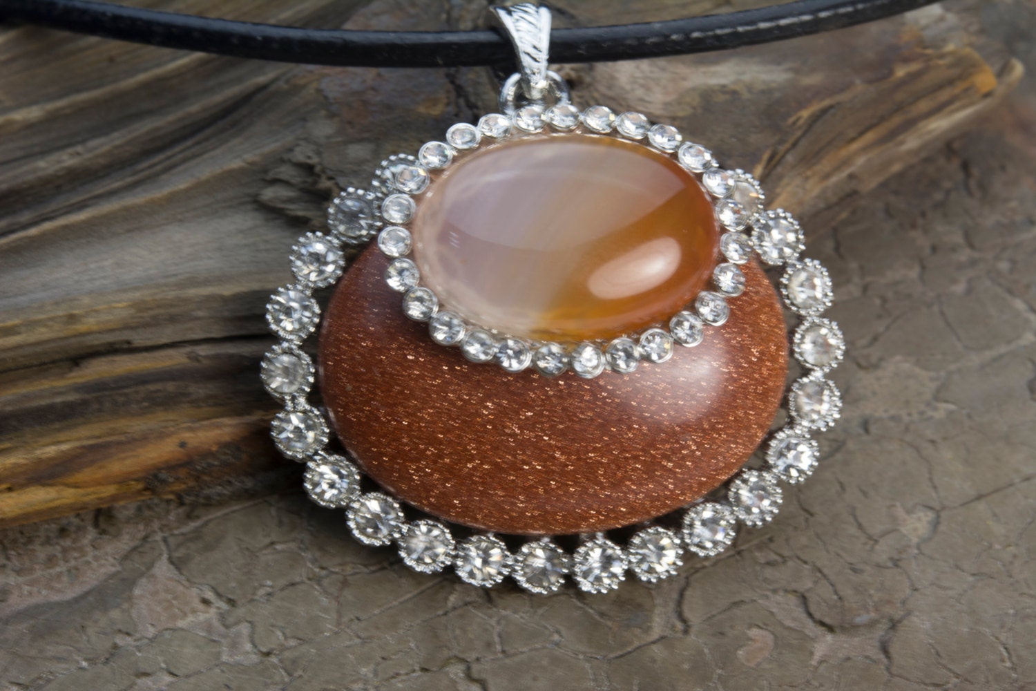 Stone Pendant Jewelry Stone Jewellery Gold Stone Jewellery - Etsy