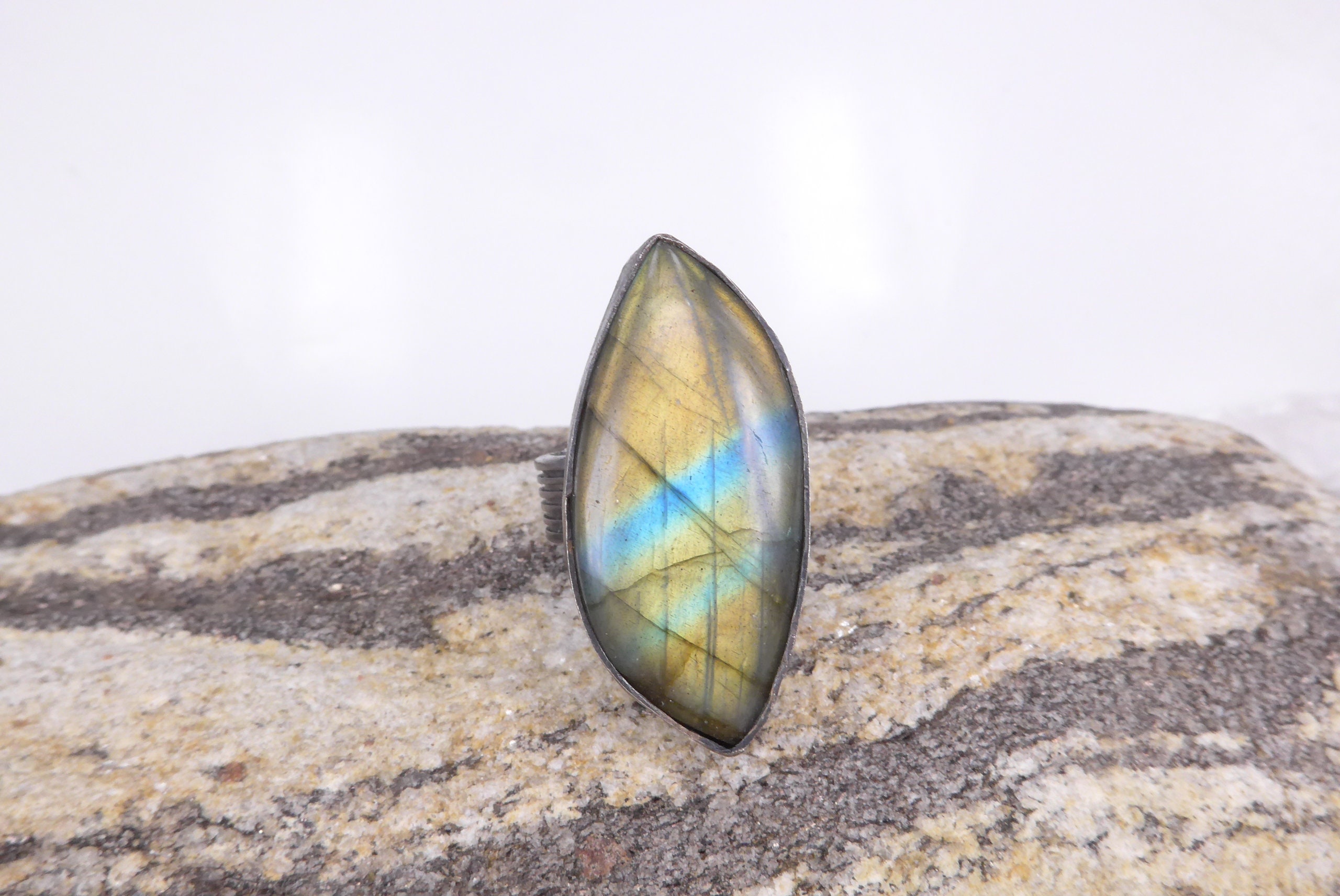 Strong Flash Labradorite Ring Natural Labradorite Gemstone - Etsy
