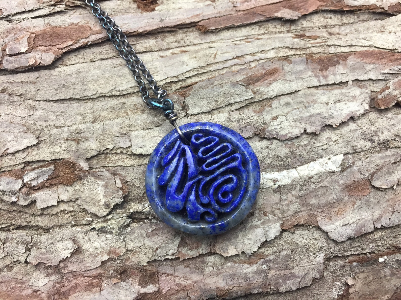 Fook Chinese Character Pendant Blessing Gemstone Pendant - Etsy