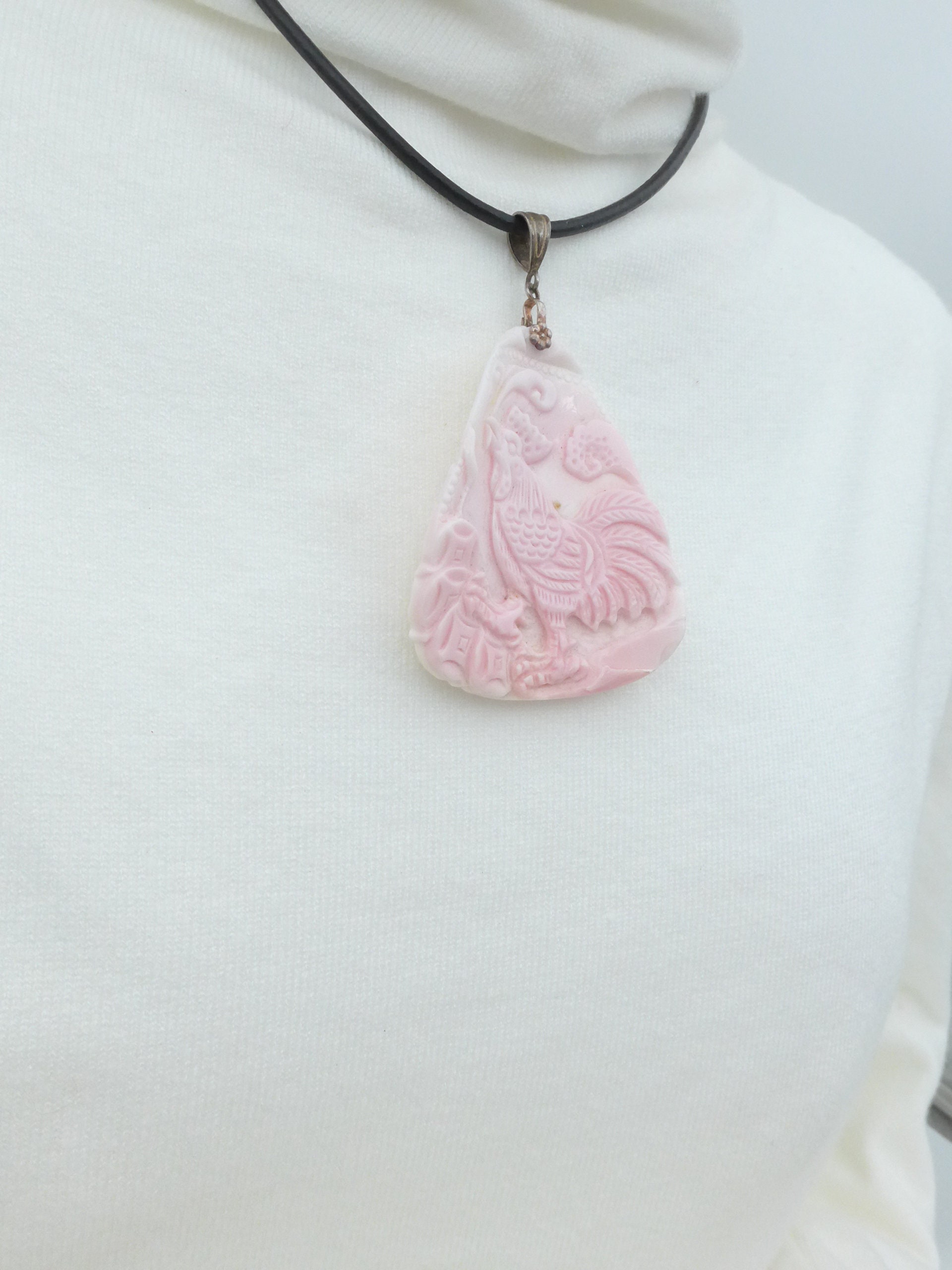 Queen Conch Shell Pendant Pink Natural Sea Shell Pendant - Etsy