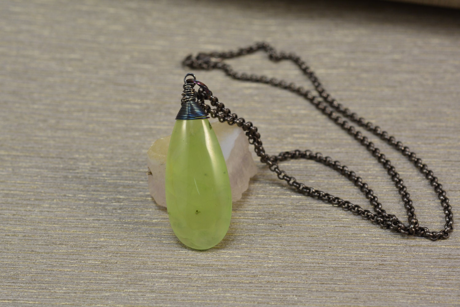 Prehnite Pendant Prehnite Jewelry Lime Green Pendant - Etsy
