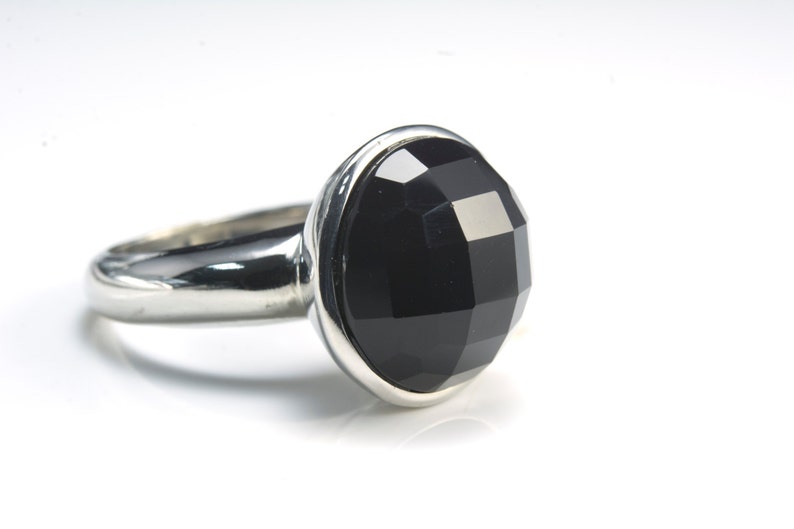 Black Stone Ring Ring With Black Stone Black Onyx - Etsy