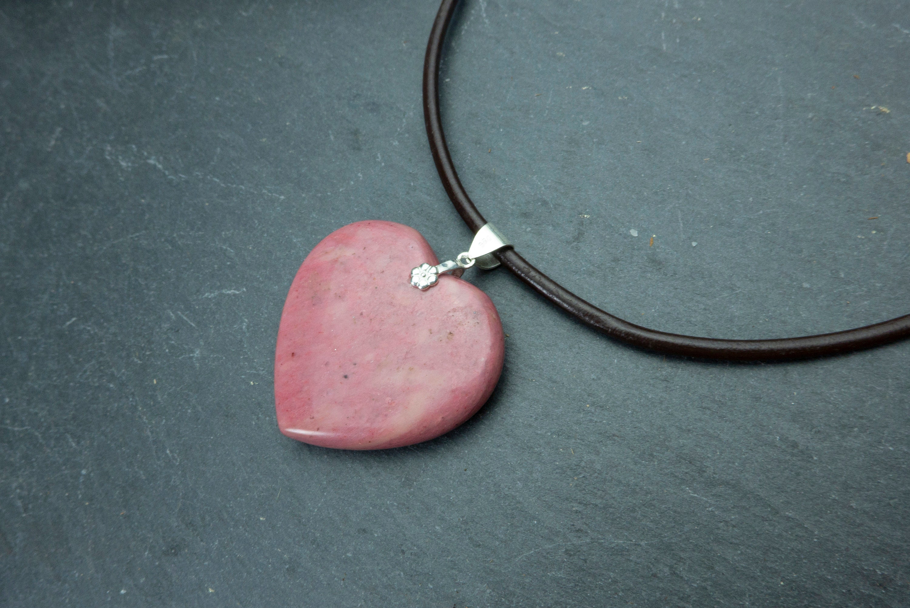 Natural Rhodonite Heart Shape Pendant Pink Gemstone Pendant - Etsy