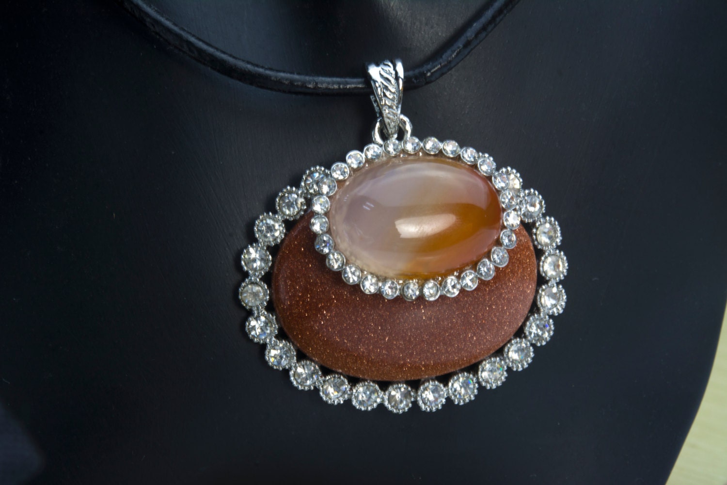 Stone Pendant Jewelry Stone Jewellery Gold Stone Jewellery - Etsy