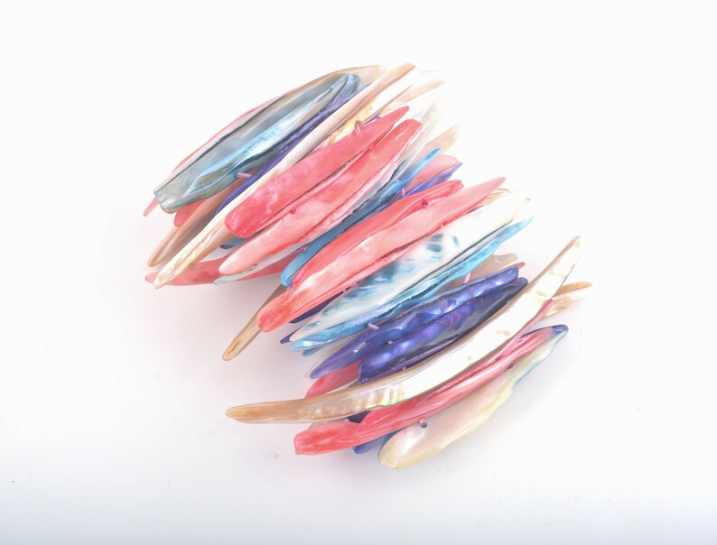 Rainbow Color Shell Bracelet, Natural Sea Shell Bracelet, Stretched ...