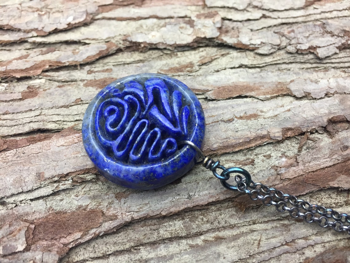 Fook Chinese Character Pendant Blessing Gemstone Pendant - Etsy