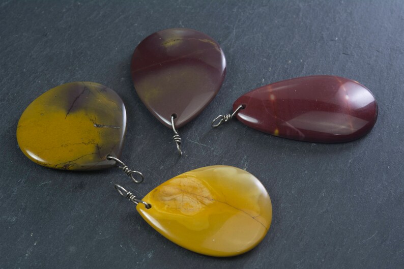 Mookaite Jasper Jewelry, Natural Mookaite Jasper Drop Pendant, Teardrop ...