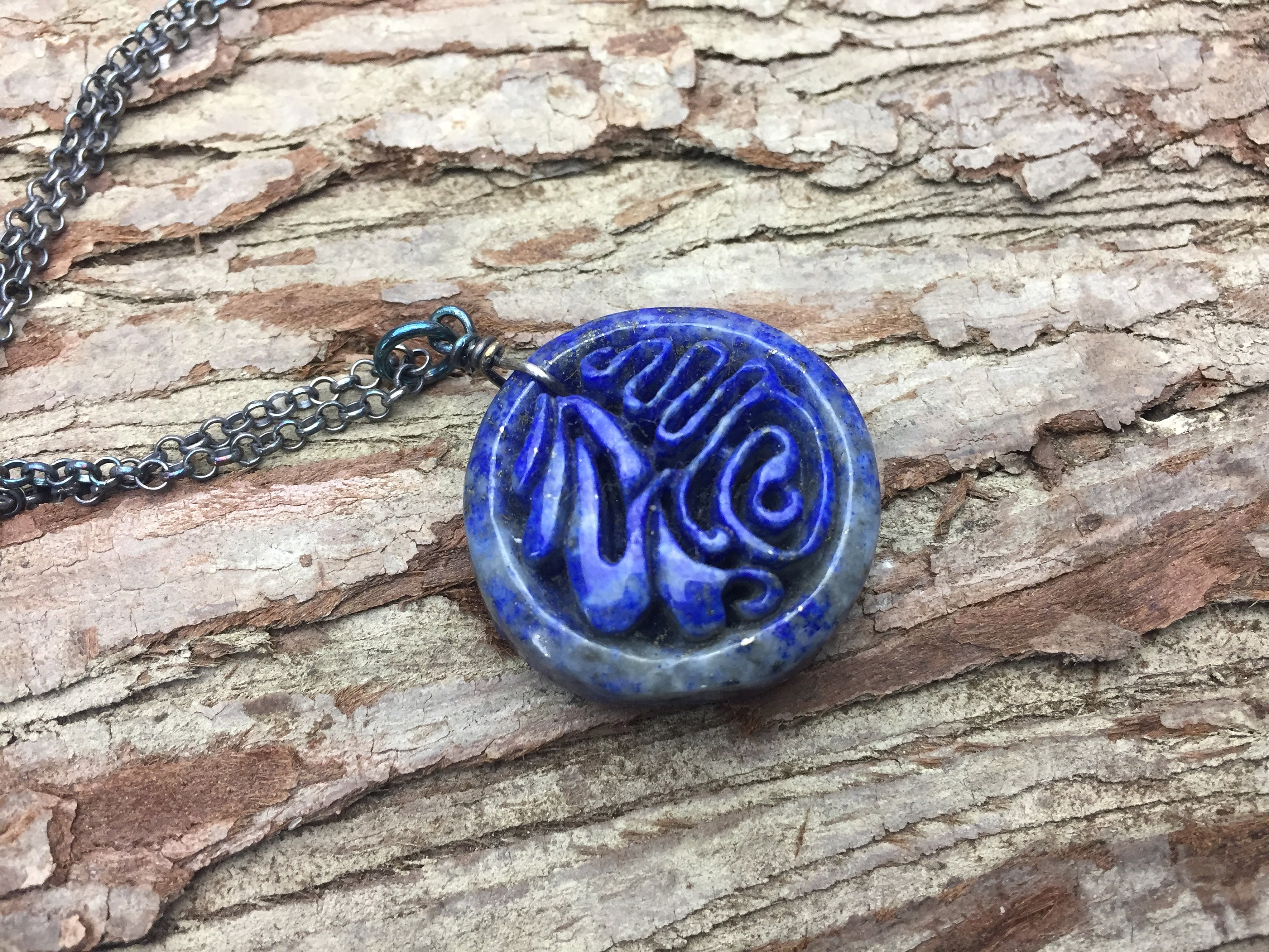 Fook Chinese Character Pendant Blessing Gemstone Pendant - Etsy