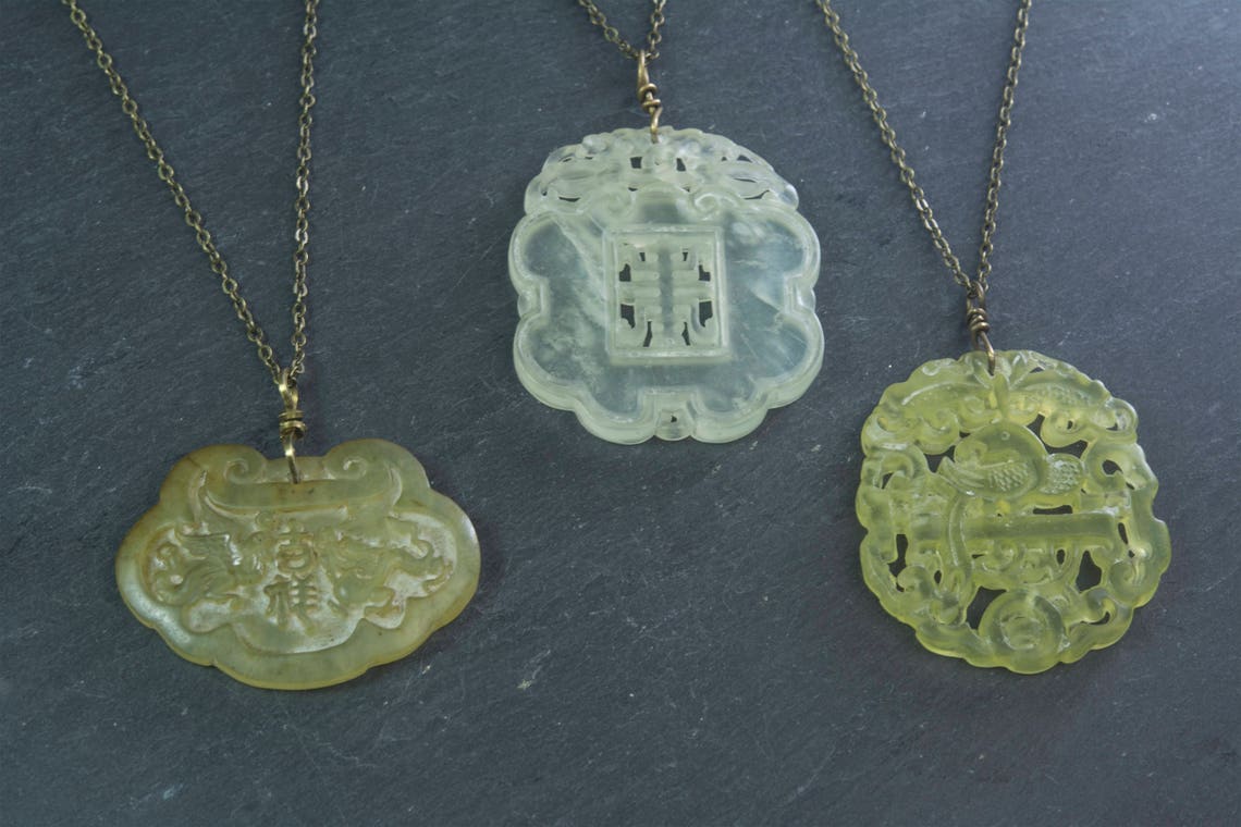 Chinese Jade Jewelry, Lucky Gemstone Carving Pendant, Traditional ...