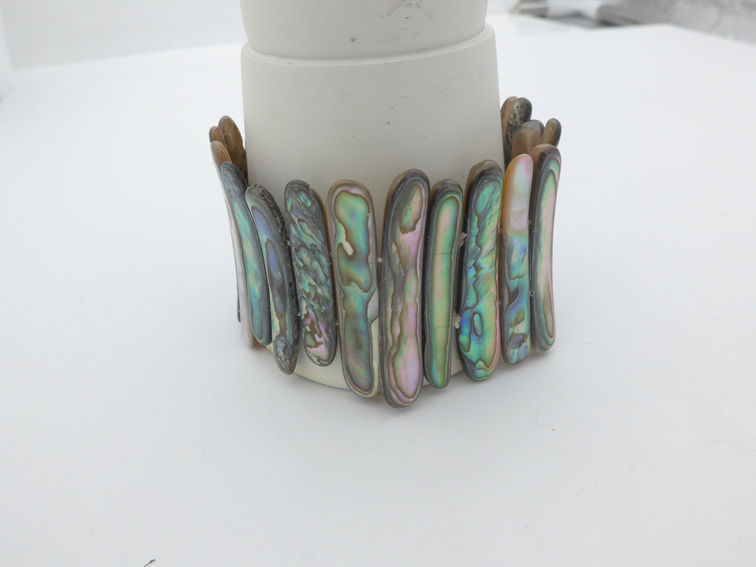 Abalone Shell Double Holes Bracelet, Long Branch Paua Shell Jewelry ...