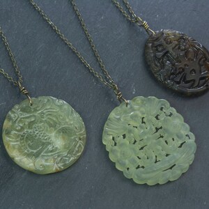 Chinese Jade Jewelry, Lucky Gemstone Carving Pendant, Traditional ...