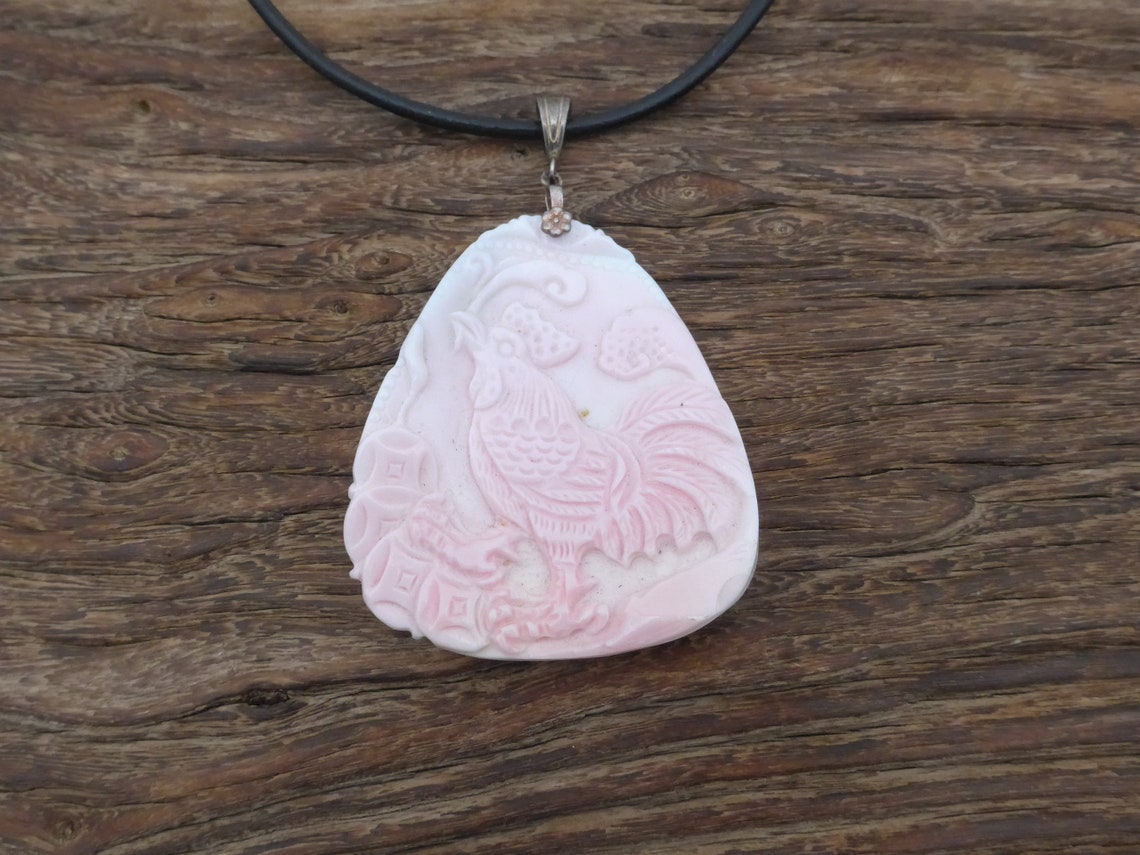 Queen Conch Shell Pendant Pink Natural Sea Shell Pendant - Etsy