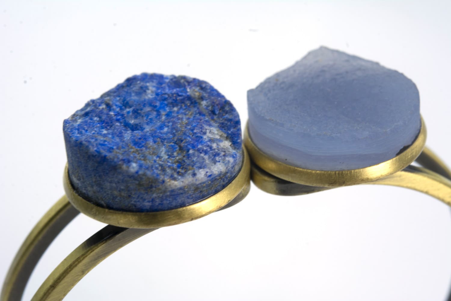 Dual Stones Cuff Bracelet Natural Rough Stone Jewelry - Etsy