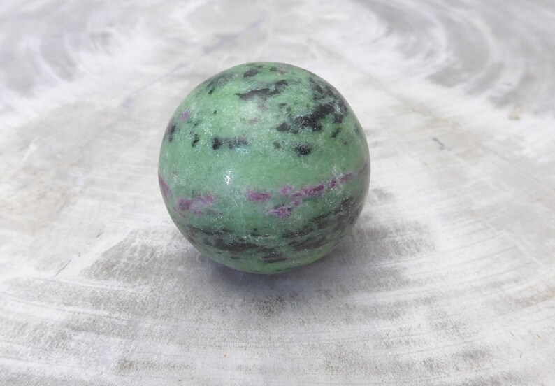Gemstone Sphere, 40mm Sphere, Healing Crystal, Energy Crystal Ball, Pink Rhodonite Ball, Green ...