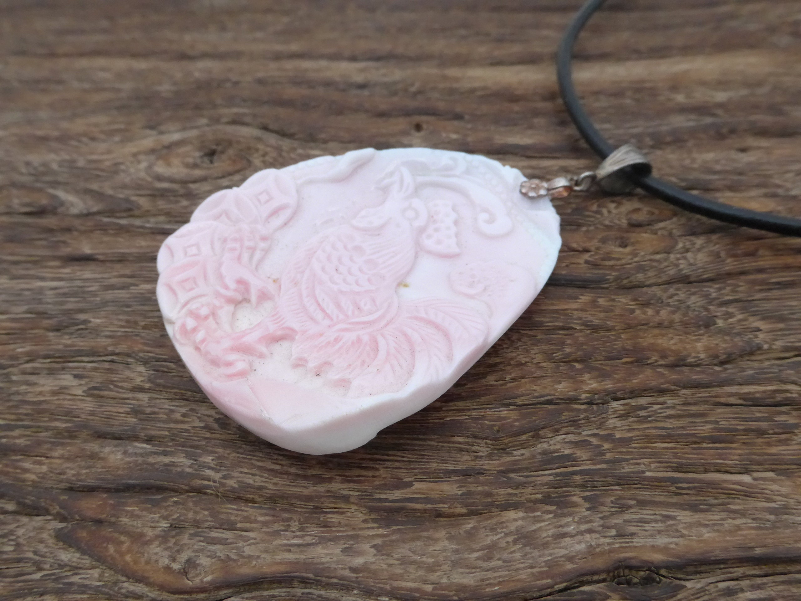 Queen Conch Shell Pendant Pink Natural Sea Shell Pendant - Etsy