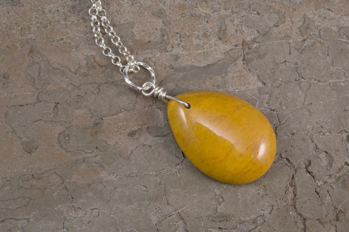 Yellow Mookaite Jasper Necklace Natural Mookaite Jewelry - Etsy
