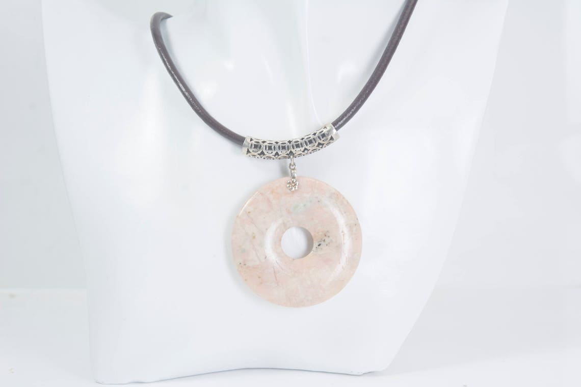 Genuine Soft Pink Rhodochrosite Pendant Natural Gemstone | Etsy