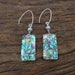 Abalone Shell Rectangle Earrings, Sterling Silver Dangle Earrings ...