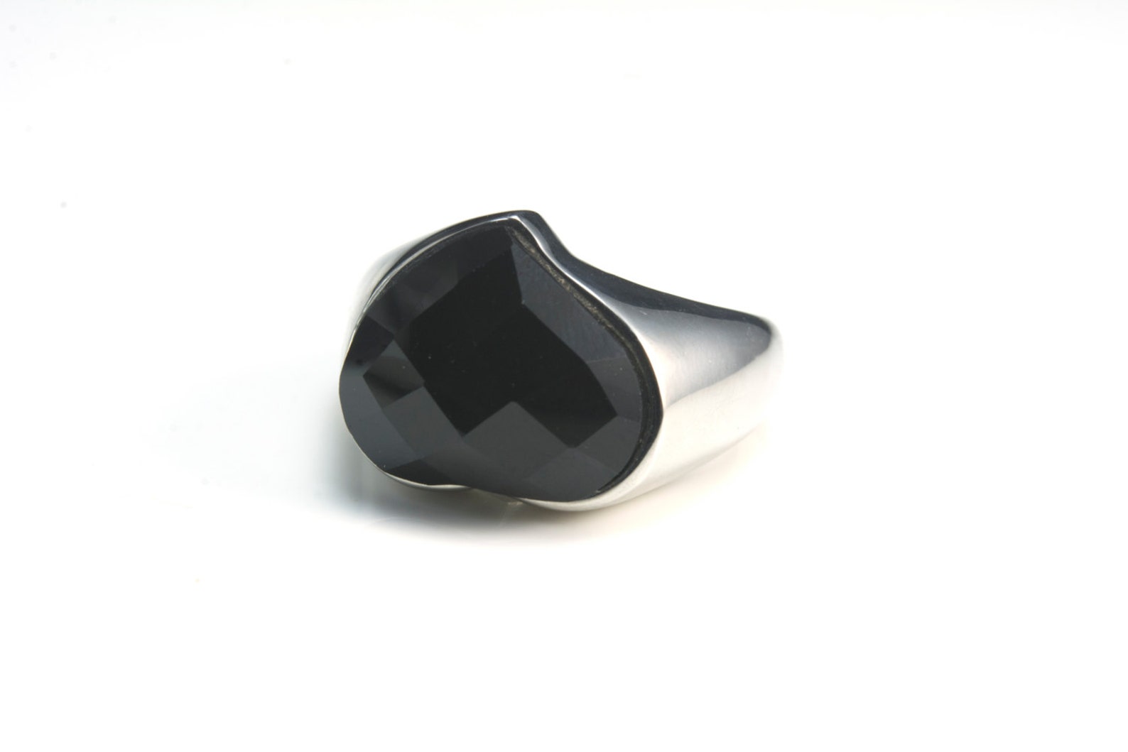Black Stone Ring Ring With Black Stone Black Onyx Jewellery Natural ...