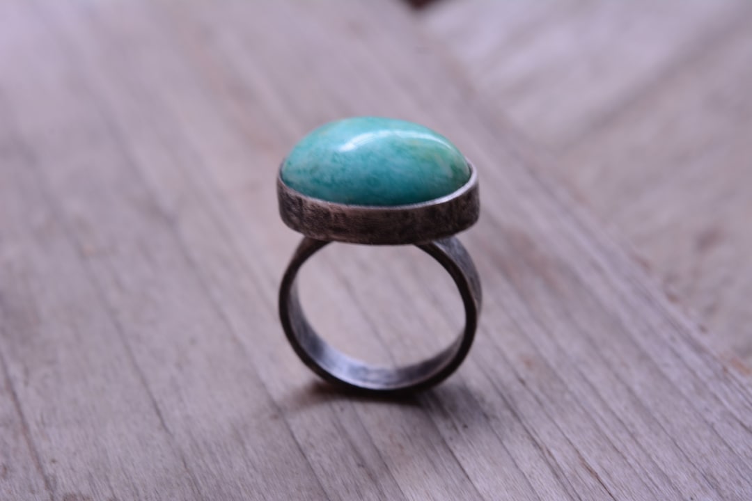Amazonite Ring,sterling Silver,bezel Set Ring,gems Ring,aqua Blue--size ...