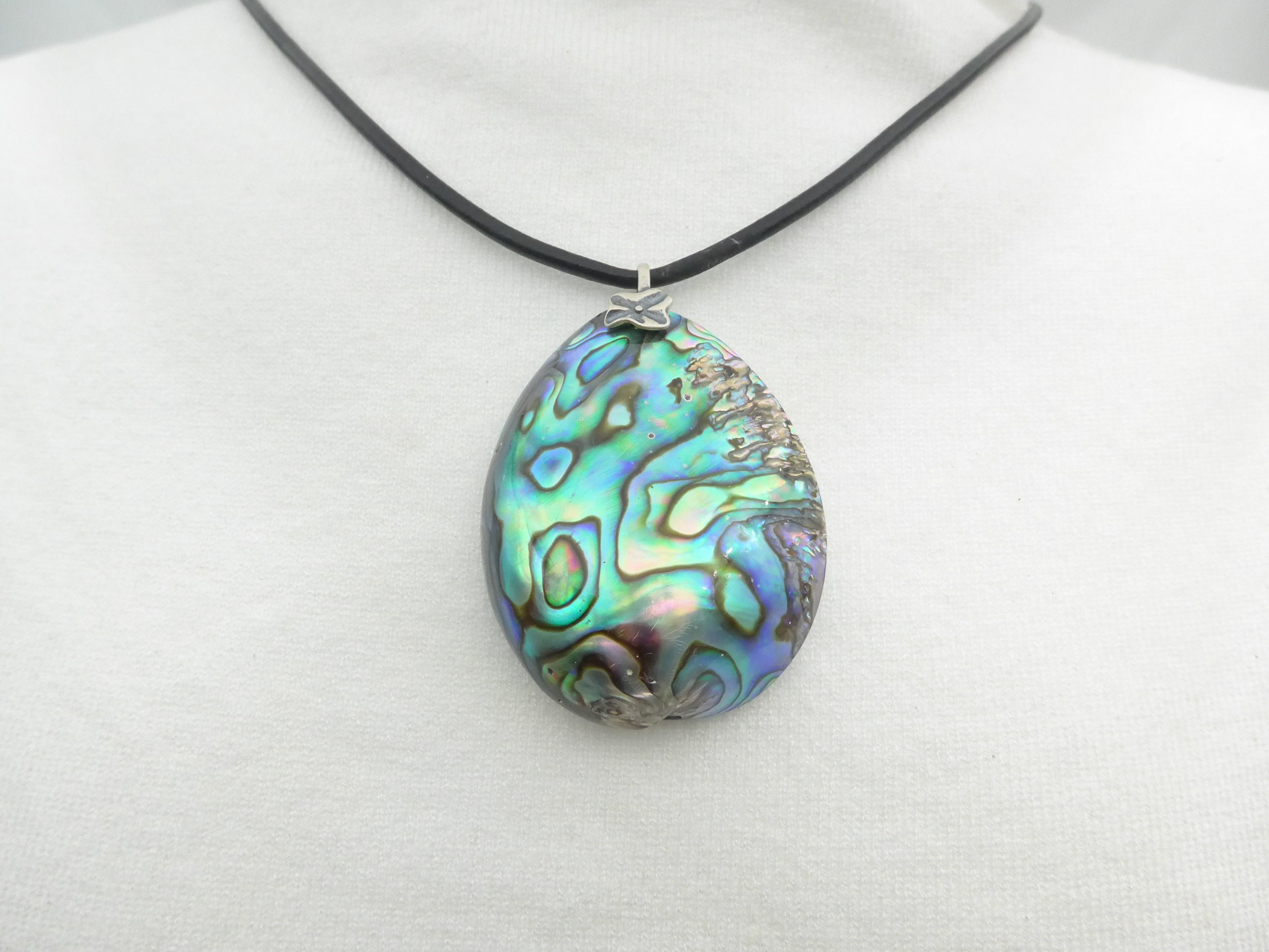 Rainbow Abalone Shell Pendant Chunky Paua Shell Necklace Sea | Etsy