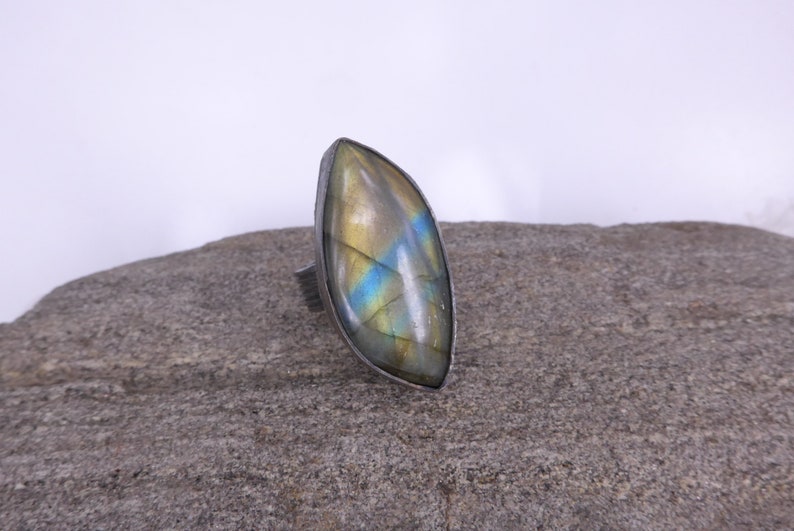 Strong Flash Labradorite Ring Natural Labradorite Gemstone - Etsy