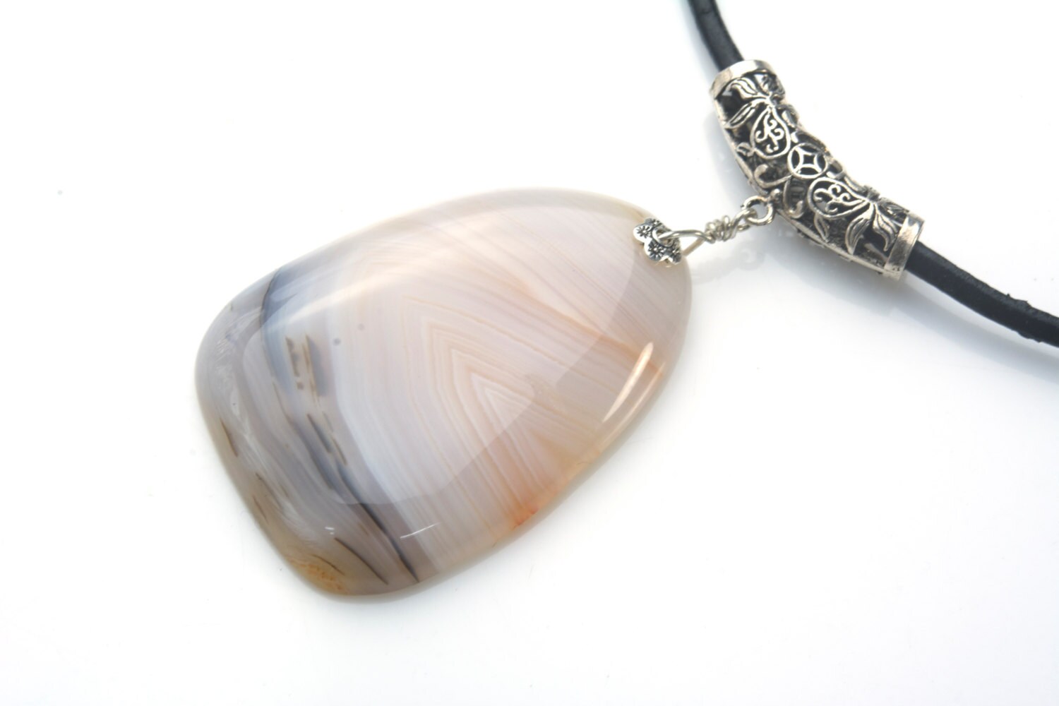Landscape Agate Jewelry Dendritic Agate Nekclace Agate Pendant Necklace ...