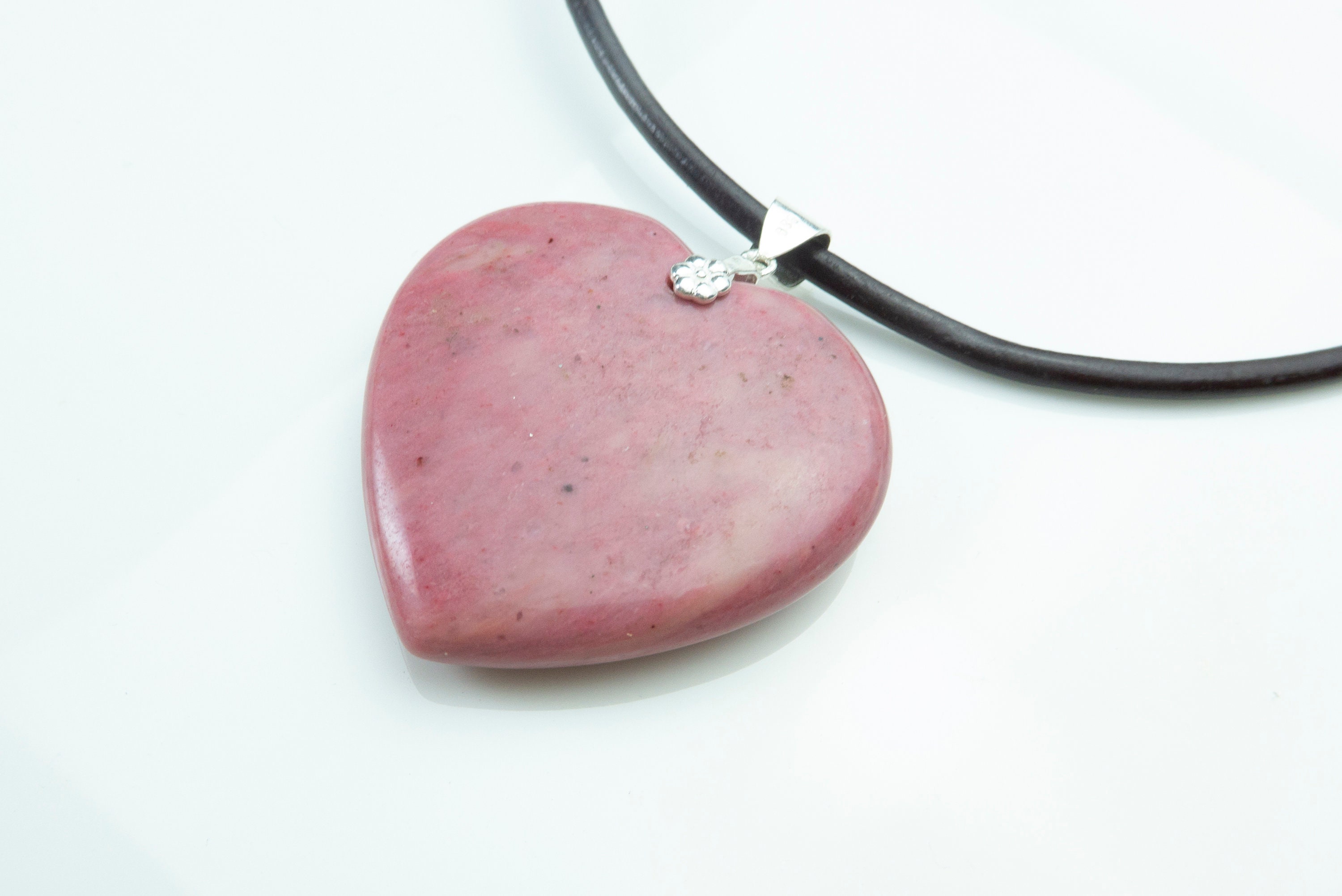 Natural Rhodonite Heart Shape Pendant Pink Gemstone Pendant - Etsy